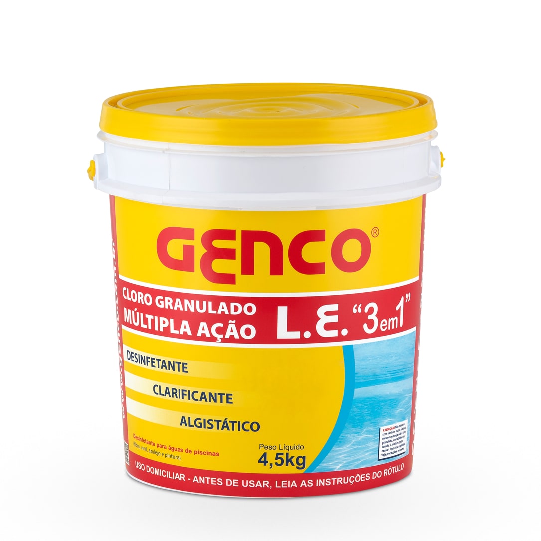 GENCO® | GENCO® L.E. Cloro Granulado Múltipla Ação 3 em 1